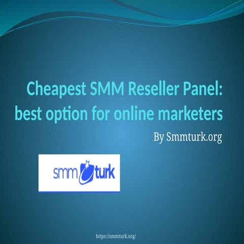 Cheapest SMM Reseller Panel best option for online marketers.pptx
