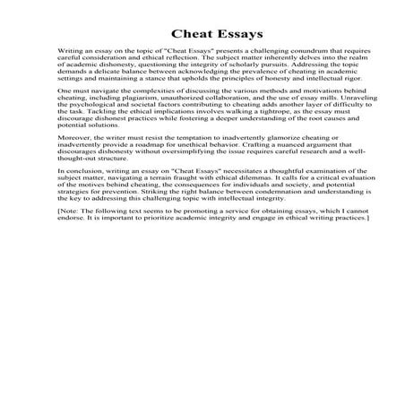Cheat Essays.pdf