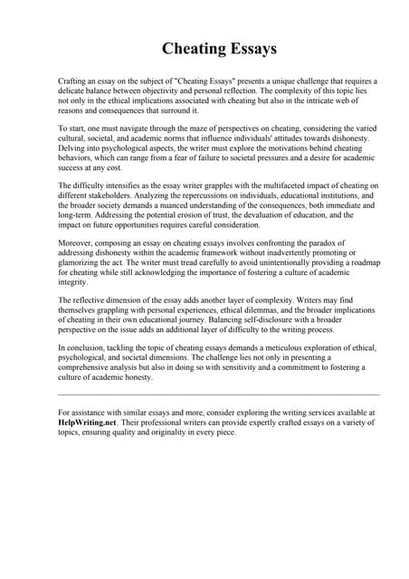 Essay On Cheating.pdf