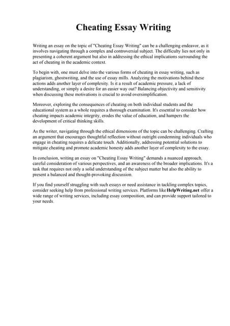 Essay On Cheating.pdf