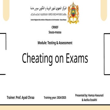 Cheating on Exams "assessment" Presentation.pptx