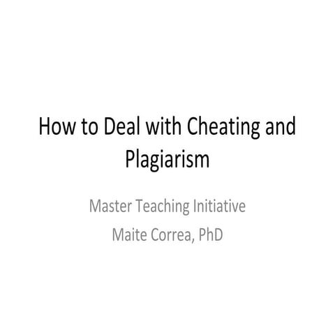 How to Deal with Cheating and Plagiarism in Foreign Languages | PPT
