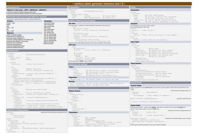 Symfony Admin Generator Ppt 4505