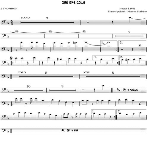 Che che cole trombon 2 | PDF