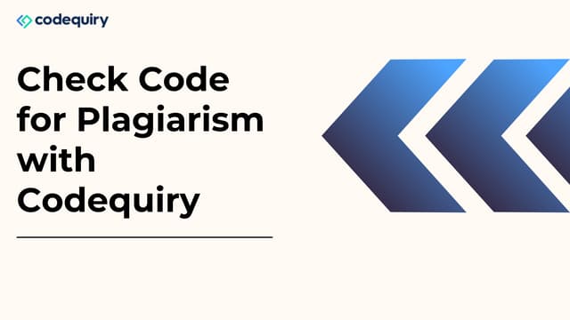 Check Code For Plagiarism With Codequiry Ppt