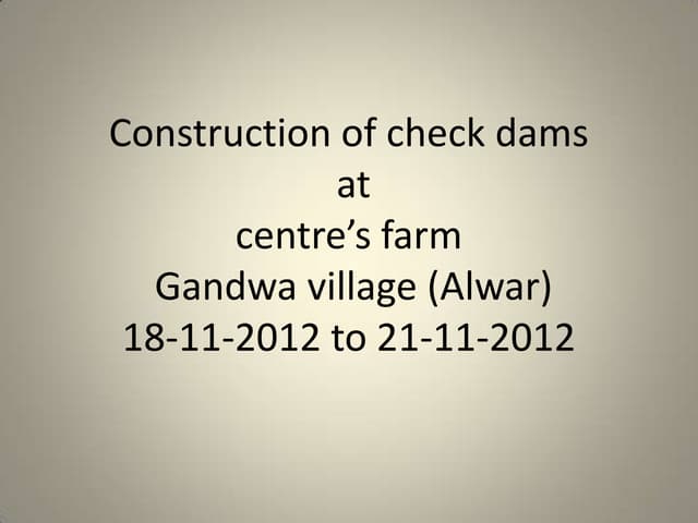 Raod side ditches | PPTX