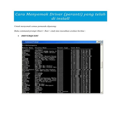 Check driver install | DOCX