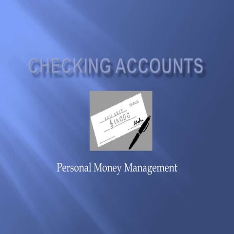 Checking accounts power point 3 14 12 | PPTX