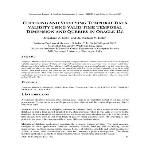 Checking And Verifying Temporal Data Pdf 8376