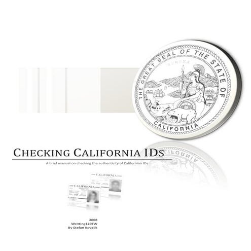 Checking california ids | PDF