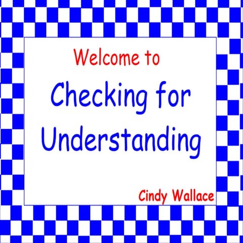 Checking for understanding | PPTX