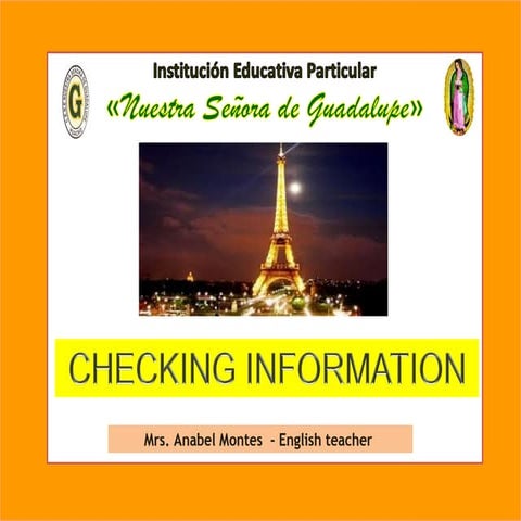 Checking information | PPT