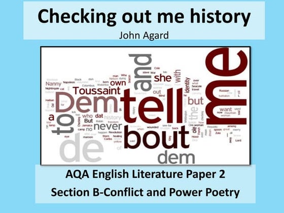 John Agard - Flag: GCSE AQA Conflict Cluster Poem Analysis | PDF ...