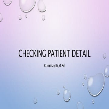 English for Nursing - Checking patient identity | PPT