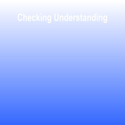 Checking understanding | PPT