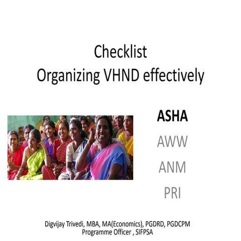VHND guidelines | PDF
