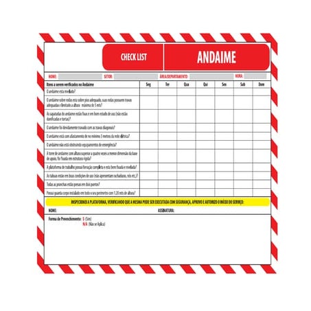 Check List Andaimes | PDF