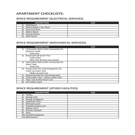 Apartment Hunting Checklist | PDF