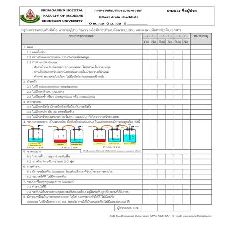 Checklist chest drain version 2 | PDF