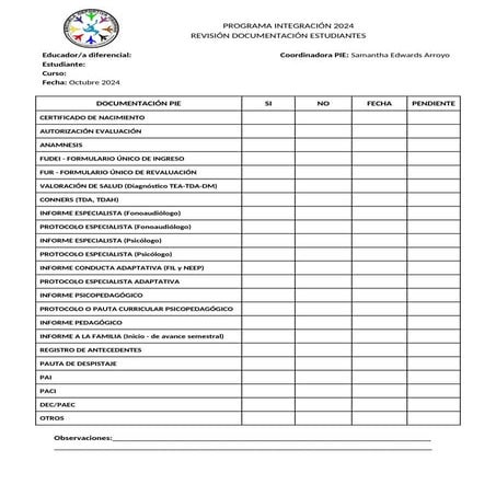 CHECK LIST DE DOCUMENTOS PIE EN CARPETAS.docx