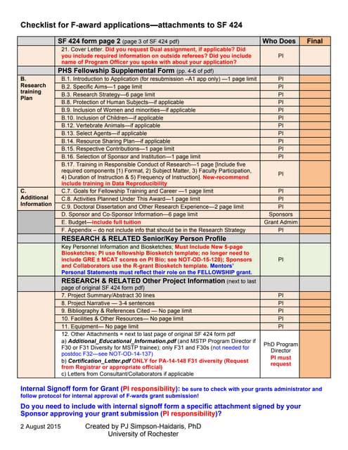 Final series f forms checklist_individual nrsa f-award (f31 diversity ...