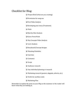 Blog Checklist | PDF
