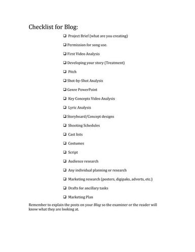 Blog Checklist | PDF