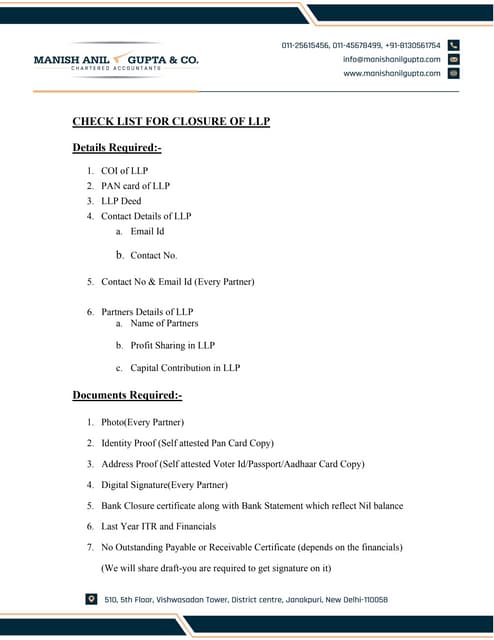 Check List for DIN (DIR-3 KYC) on Manish Anil Gupta | PDF | Credit ...