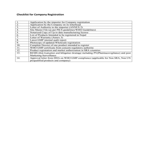 Format of Document for Import | PDF