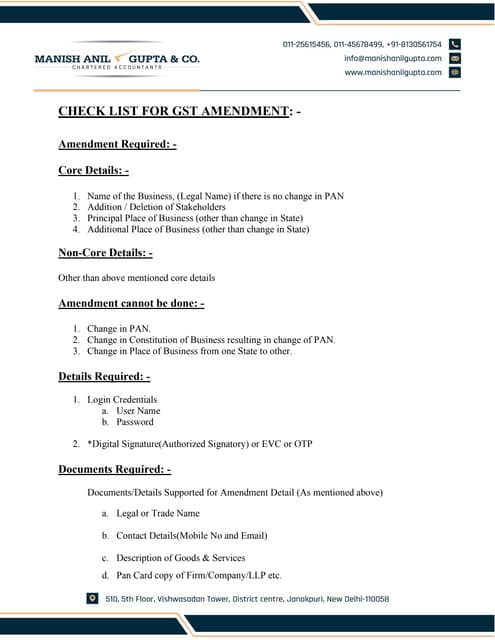 Check List for DIN (DIR-3 KYC) on Manish Anil Gupta | PDF | Credit ...