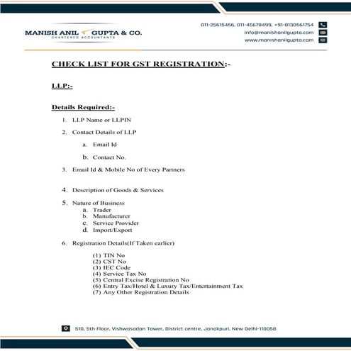Documents for Tan Application-(Partnership-Firm) | PDF