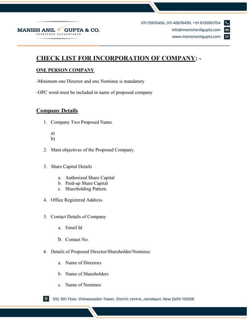 Find out the Check List for Closure of Company | PDF