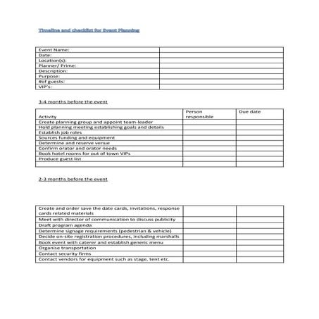 Checklist for planning | DOCX