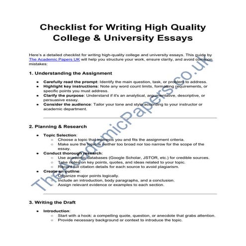 Checklist for Writing High Quality College & University Essays.pdf