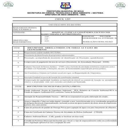 CHECK LIST Hospital clinicas e similares.pdf