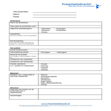 Checklist Presenteren | PDF