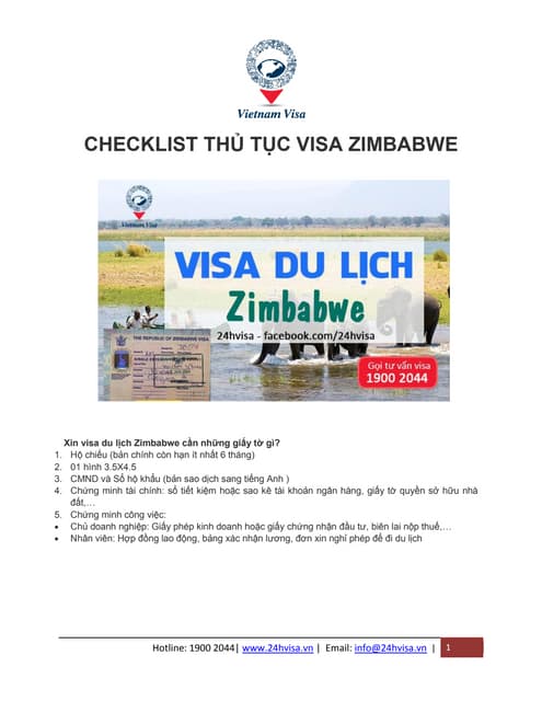 Visa du lich zimbabwe | PDF