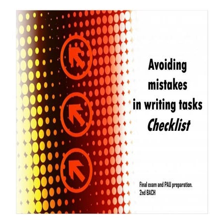 Checklist To Avoid Mistakes | Ppt