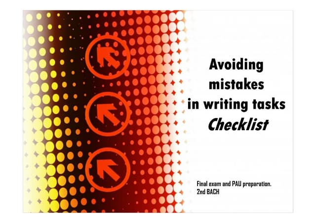 Checklist To Avoid Mistakes | Ppt