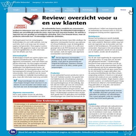 Checklist webwinkel magazine 2013 | PDF | Shopping