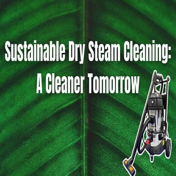 A Cleaner Tomorrow: Sustainable Dry Steam Cleaning | PDF