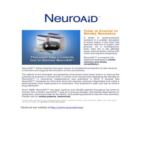 Neuroaid Stroke Recovery Treatment | PDF