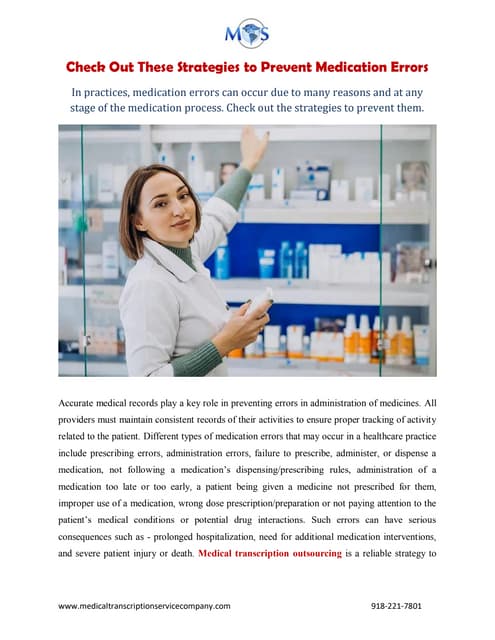 Check Out These Strategies To Prevent Medication Errors Pdf