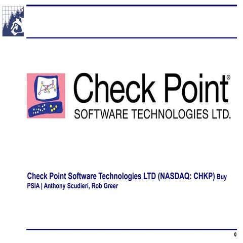 Check Point Software Stock Pitch Greer, Scudieri | PPT