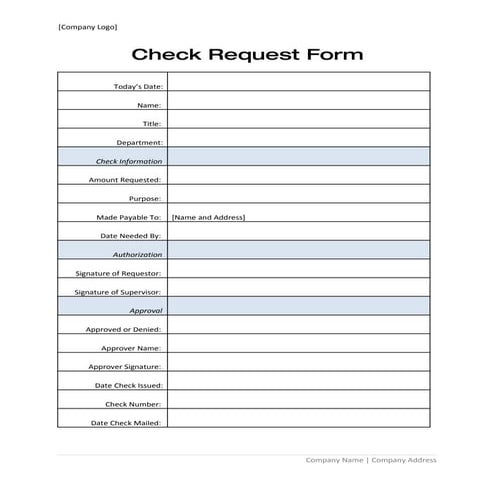 Check request form | DOC