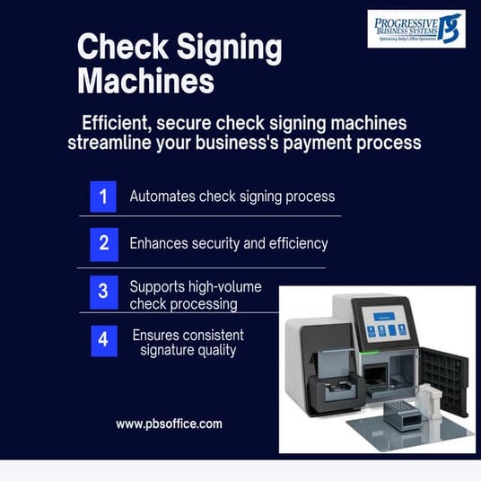 Check Signing Machines.pdf... PBS OFFICE | PPT