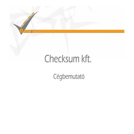 Checksum cégbemutató | PDF
