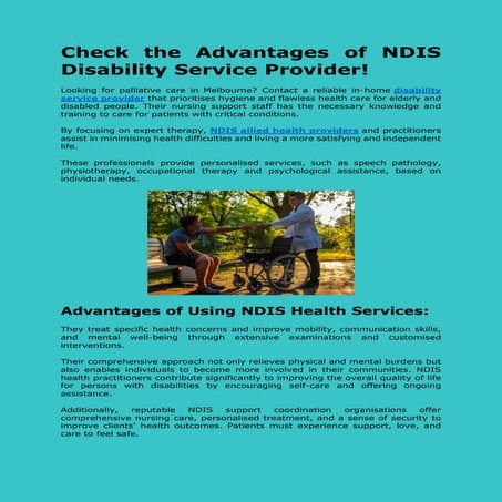 Understanding the Role of NDIS Occupational Therapy in Disability ...