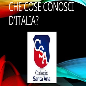 Che cose conosci di Italia | PPTX