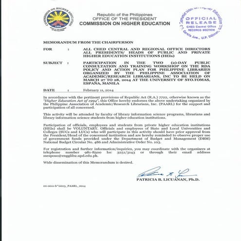 Ched Memo | PDF